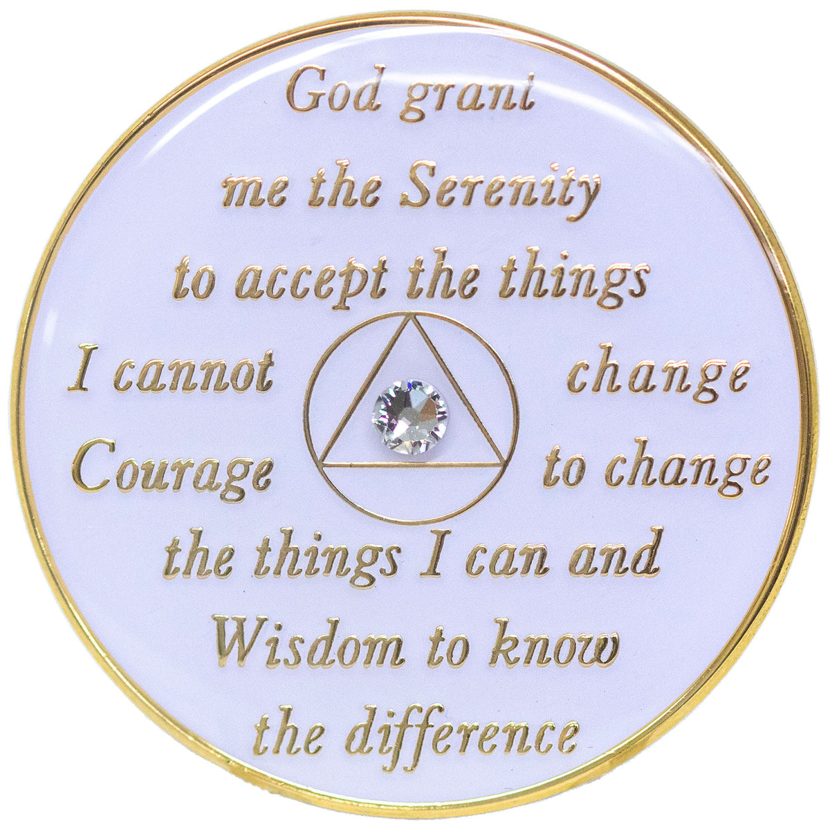 Crystallized Tri-plate White Genderqueer Flag – Recovery Mint