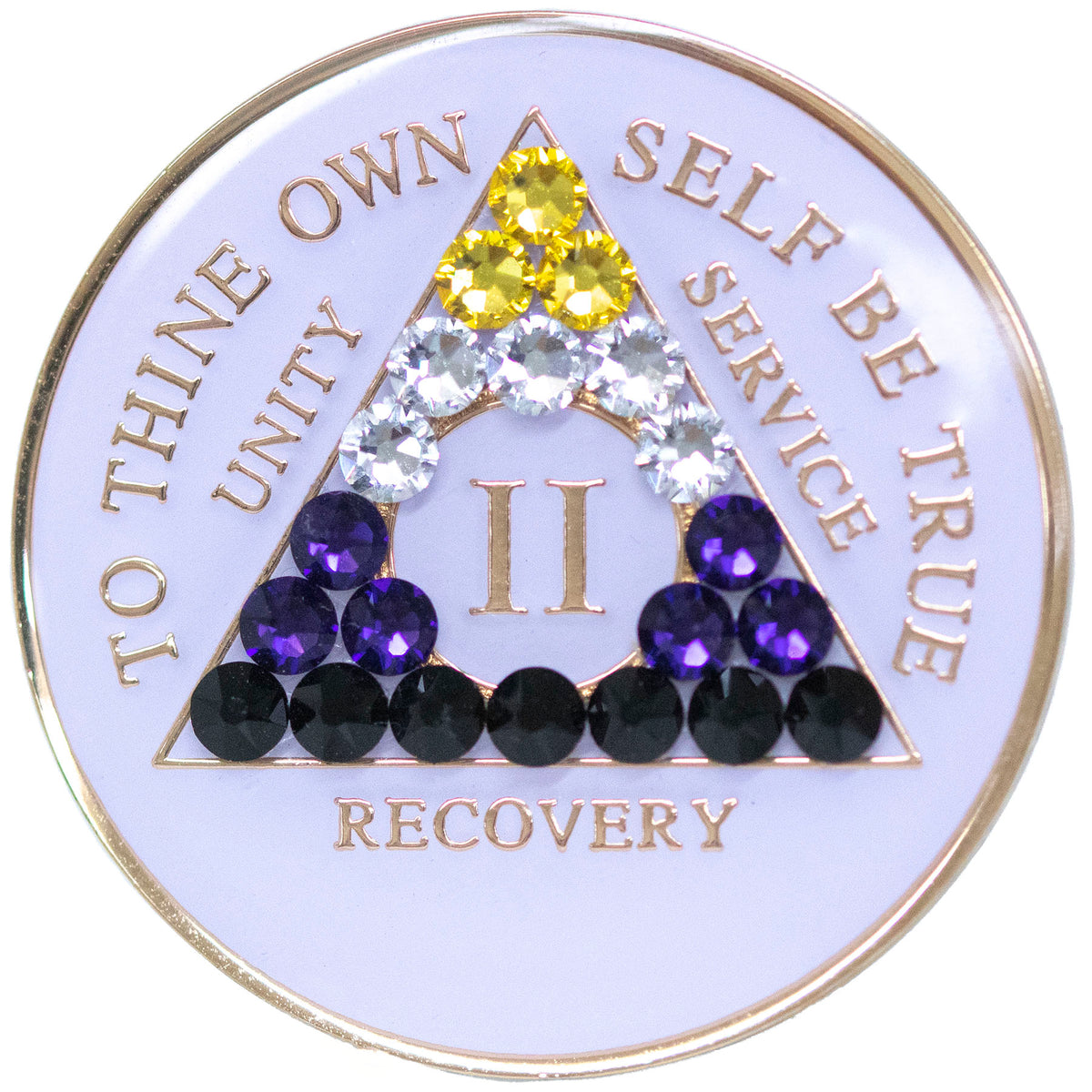 Crystallized Tri-plate White Nonbinary Flag – Recovery Mint