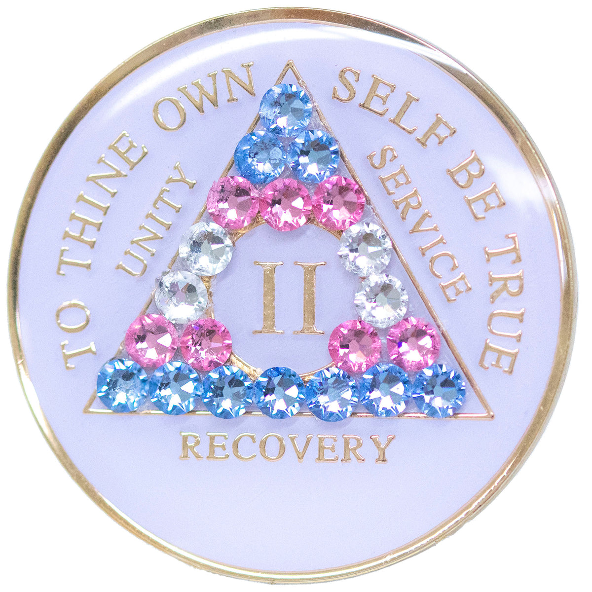 Crystallized Tri-plate White Transgender Flag – Recovery Mint