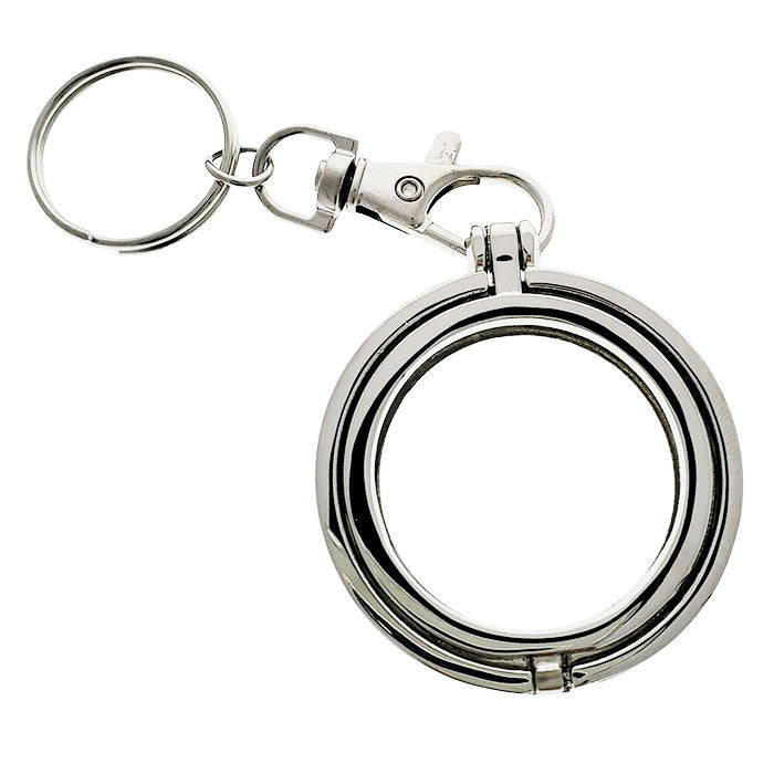Hinged Key Chain Medallion Holder Silver – Recovery Mint
