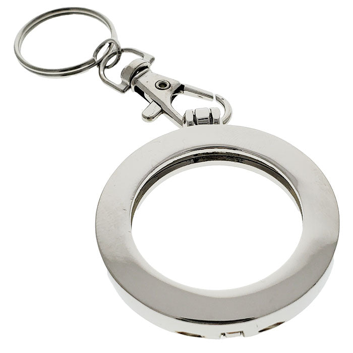 Hinged Key Chain Medallion Holder Silver – Recovery Mint