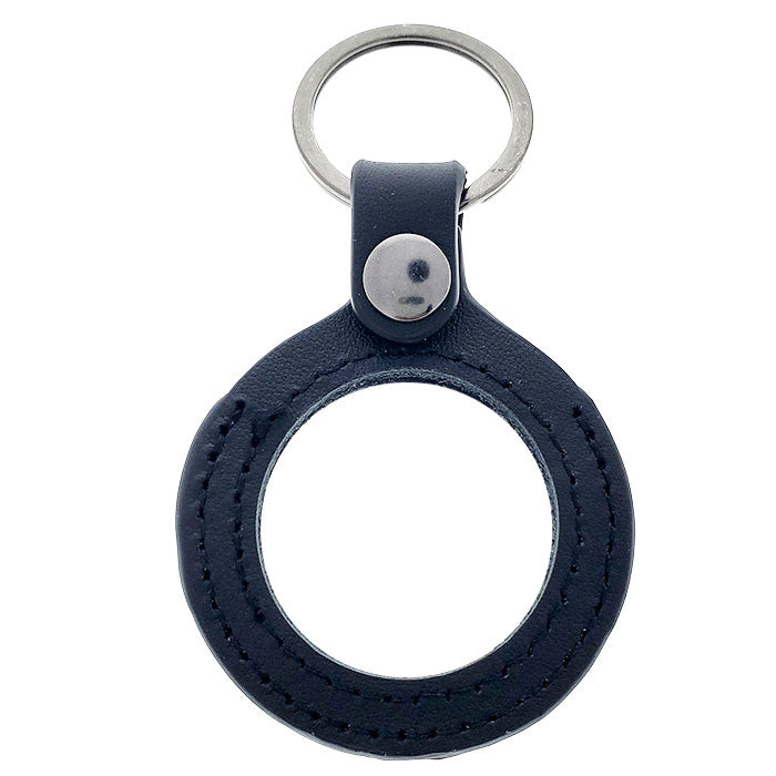 Real Leather Key Chain Medallion Holder Black – Recovery Mint
