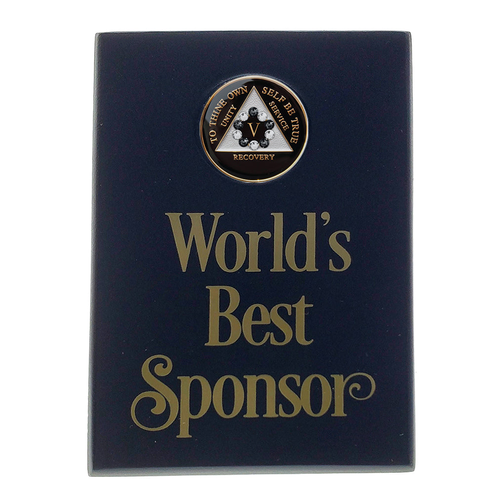 Wooden Plaque Medallion Holder Worlds Best Sponsor Black, Vertical ...