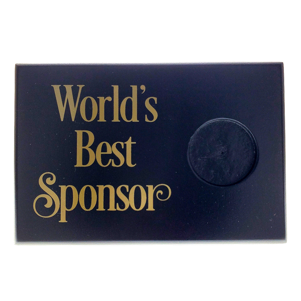 Wooden Plaque Medallion Holder Worlds Best Sponsor Black, Horizontal ...