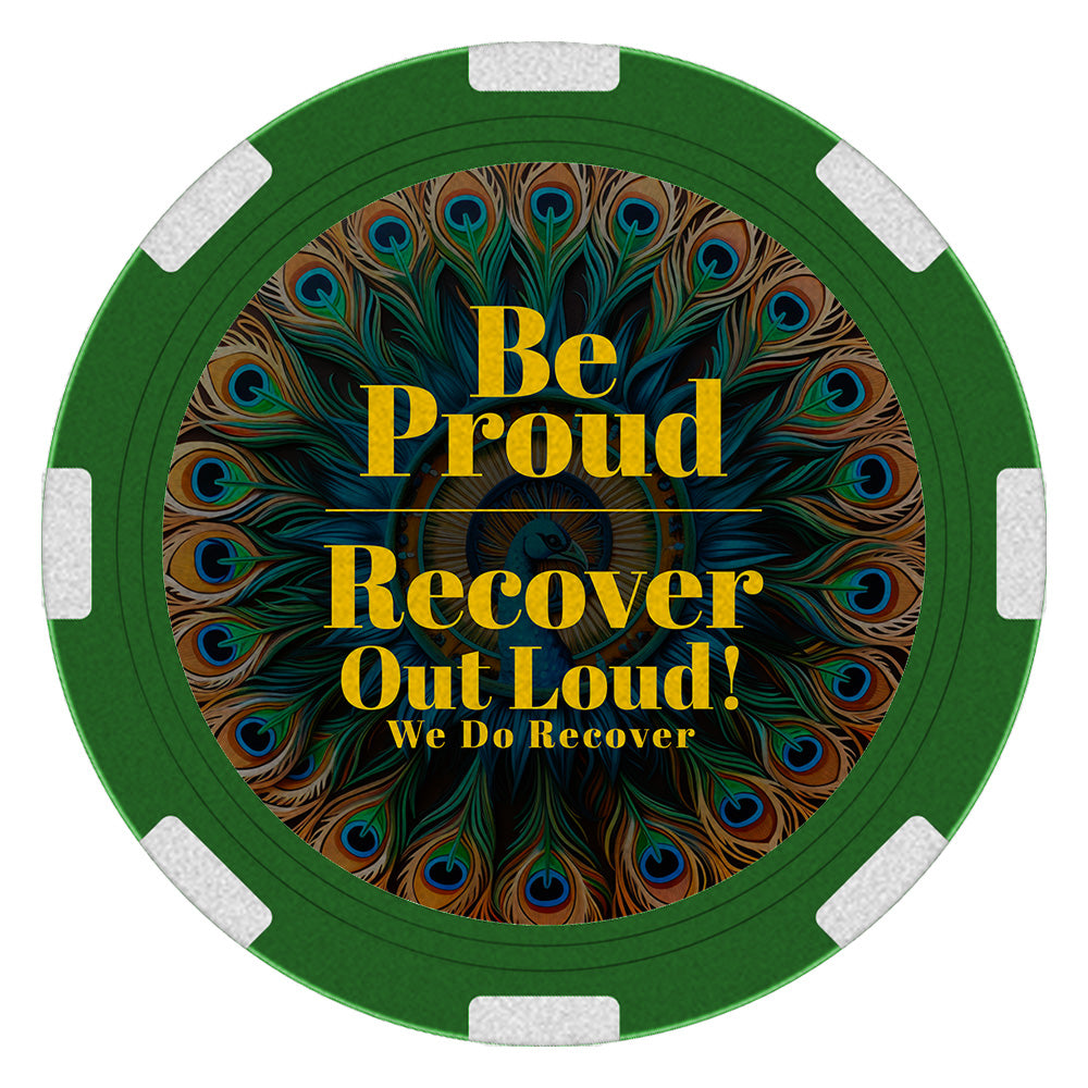 Proud Peacock Poker Chip – Recovery Mint