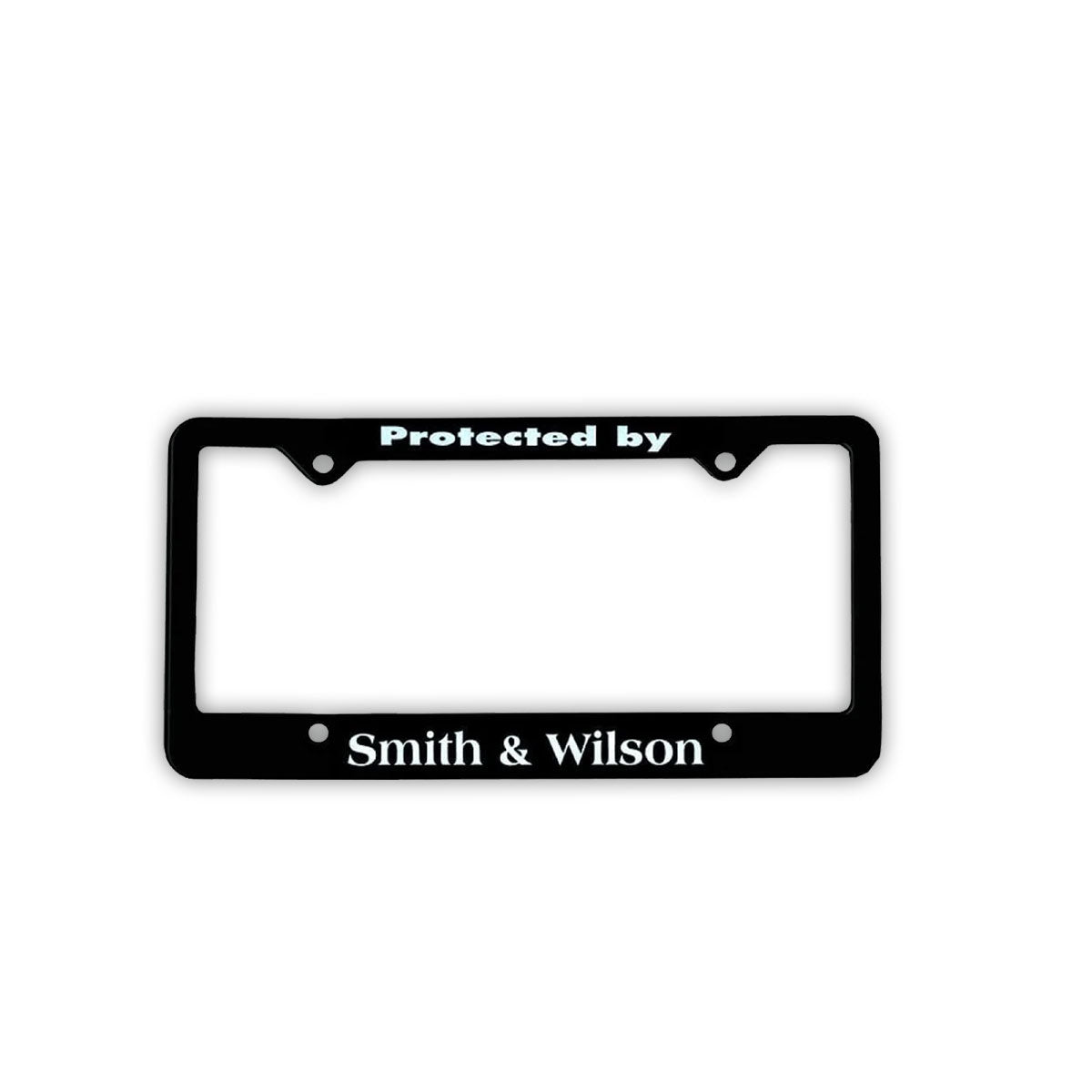 License Plate Frame, #F5,Protected by Smith & Wilson – Recovery Mint