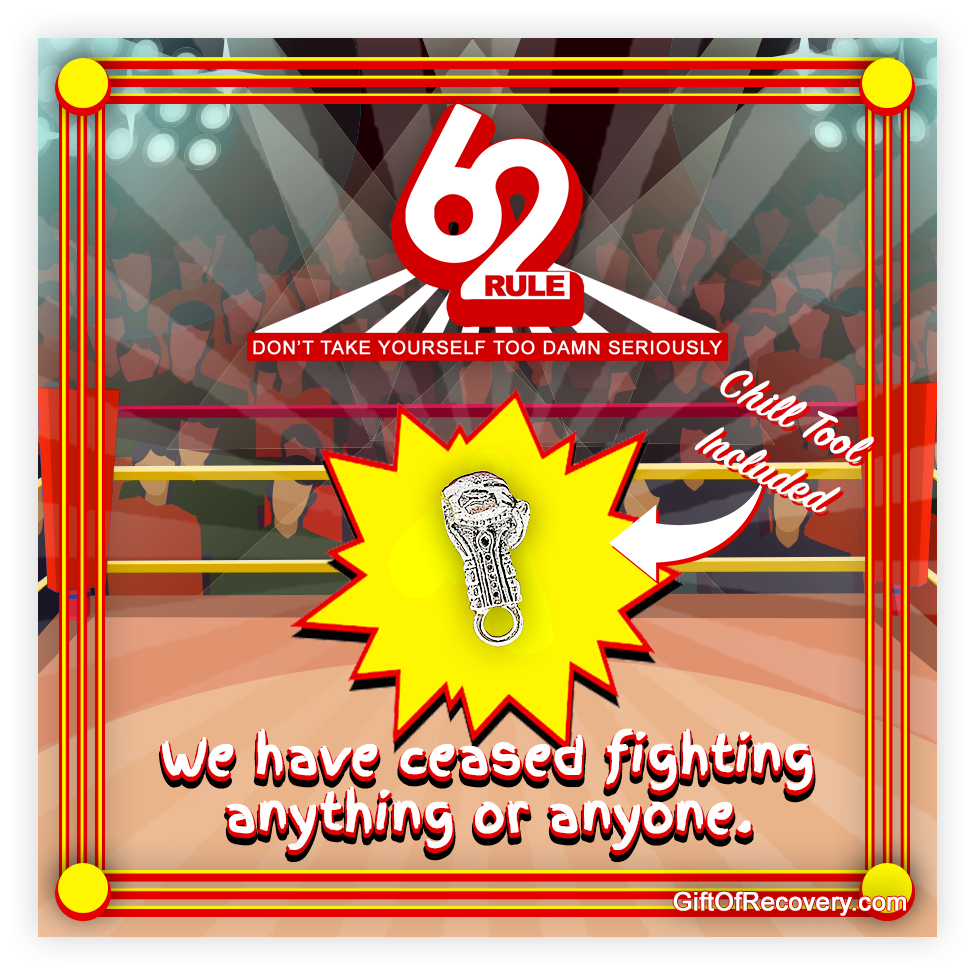 Rule 62 Charm | Boxing Glove | Cease Fighting – Recovery Mint