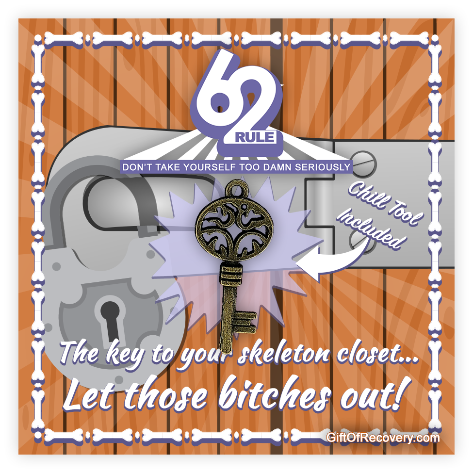 Rule 62 Charm | Key | Skeleton Closet – Recovery Mint
