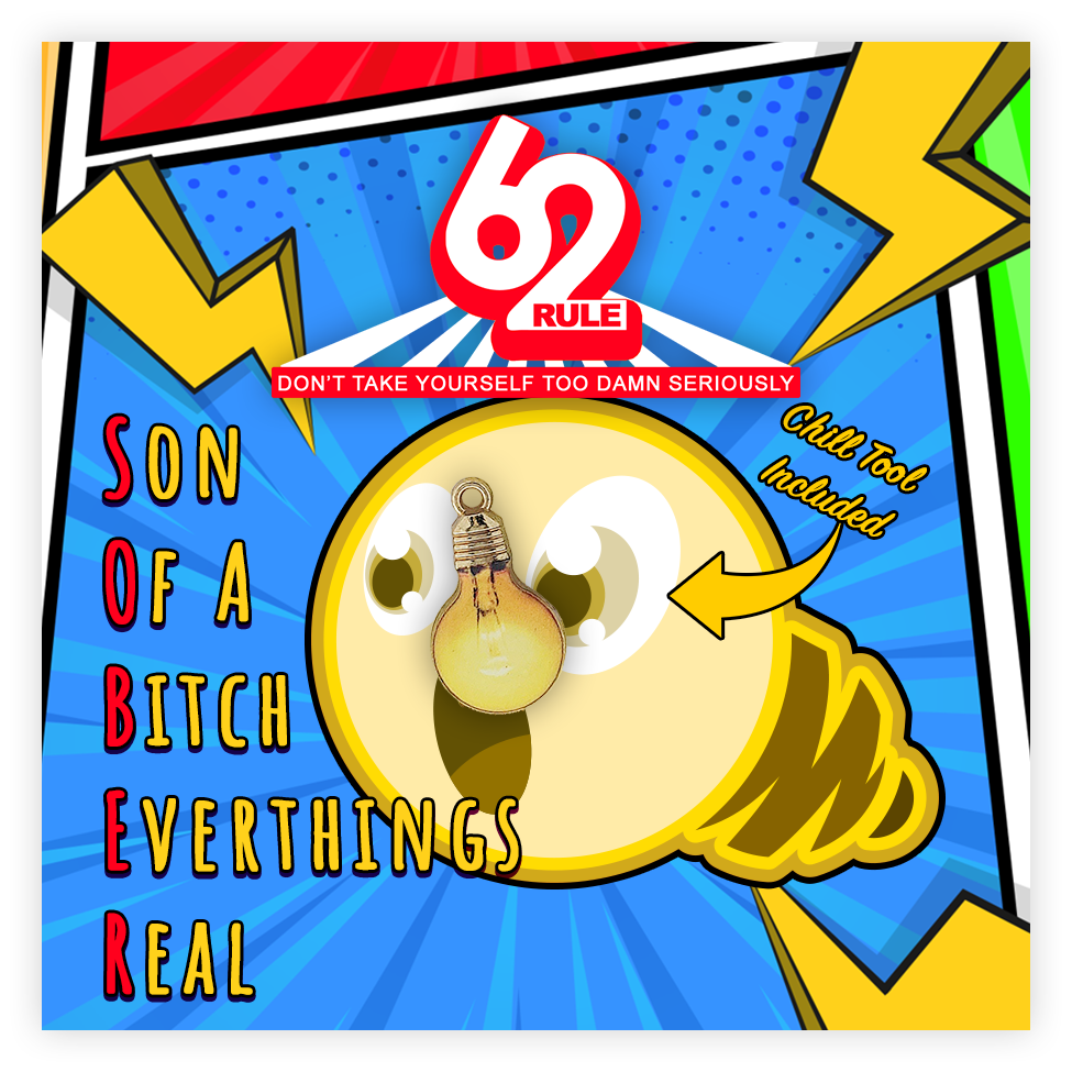 Rule 62 Charm | Lightbulb | S.O.B.E.R. – Recovery Mint