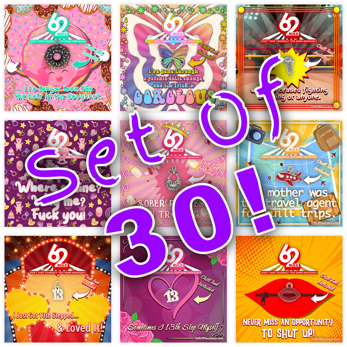 Rule 62 Charms Bundle - 30 – Recovery Mint