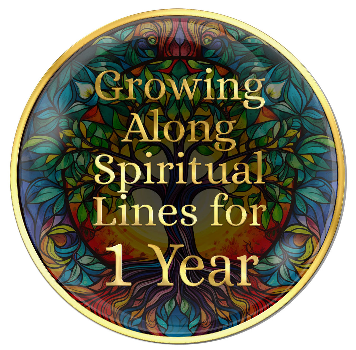 Growing Along Spiritual Lines Tree Medallion – Recovery Mint